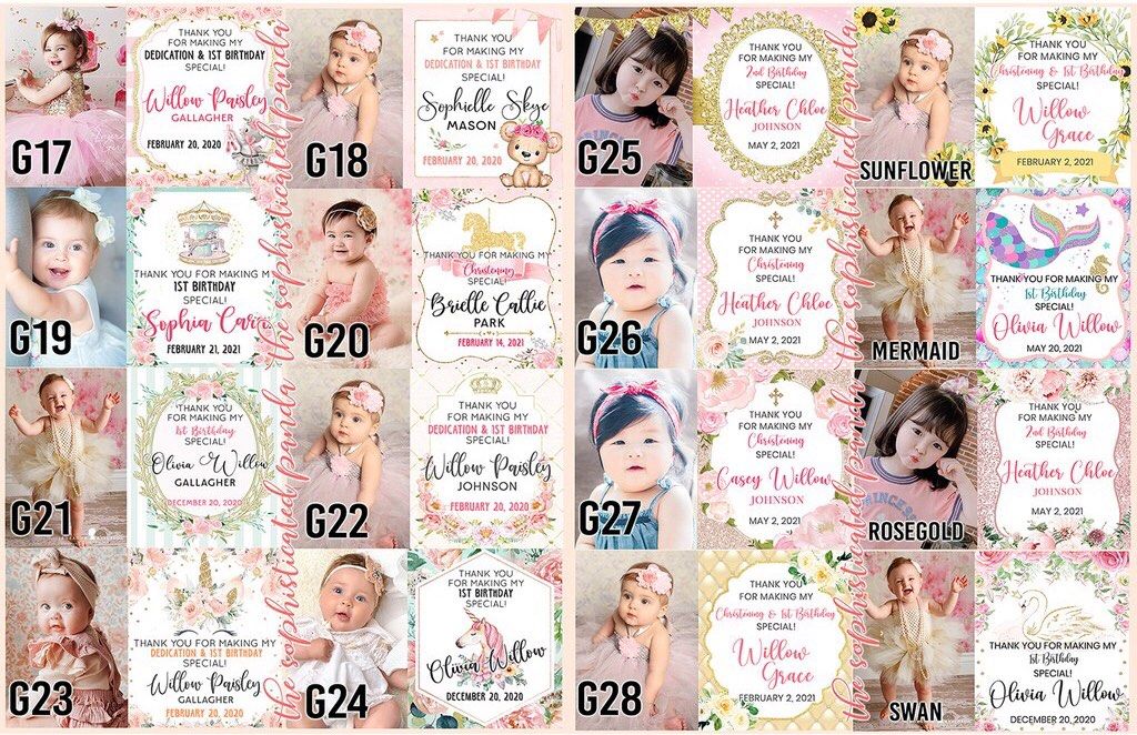 COD Acrylic Ref Magnet Souvenirs Christening Dedication Birthday Party ...