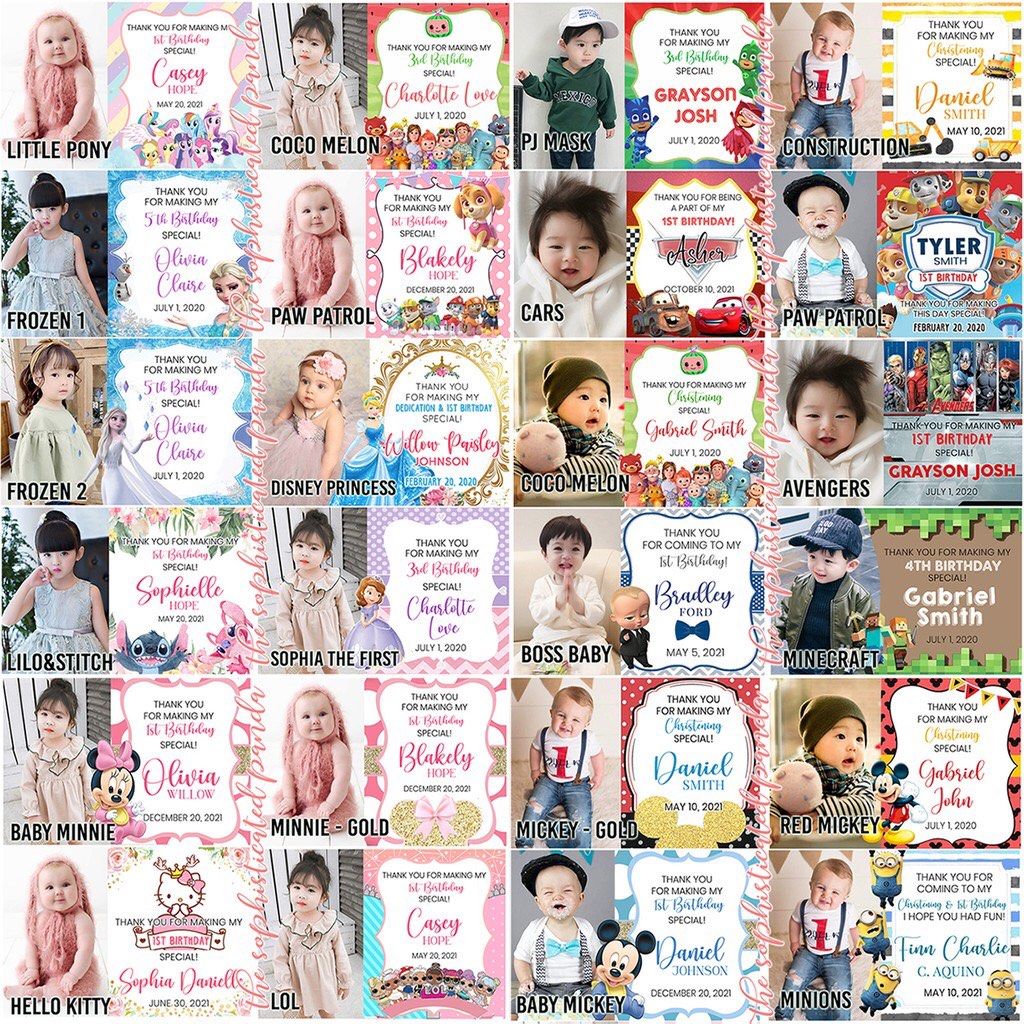 COD Acrylic Ref Magnet Souvenirs Christening Dedication Birthday Party ...