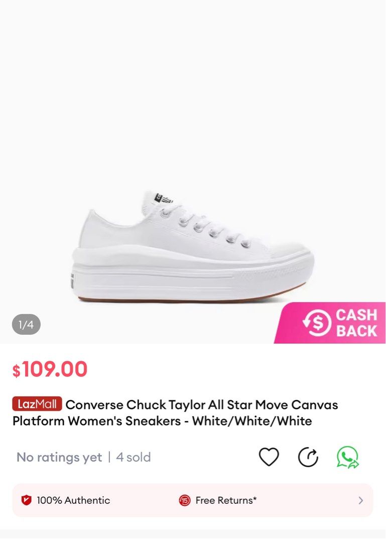 25% off Converse Light weight Chuck Taylor All Star Move Ox Platform ...
