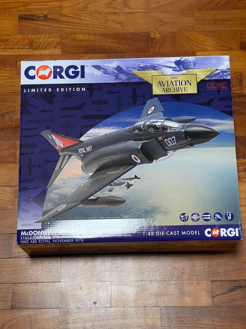 Corgi diecast fighter Jet 1/48 scaled. F4 Phantom, Hobbies & Toys, Toys ...