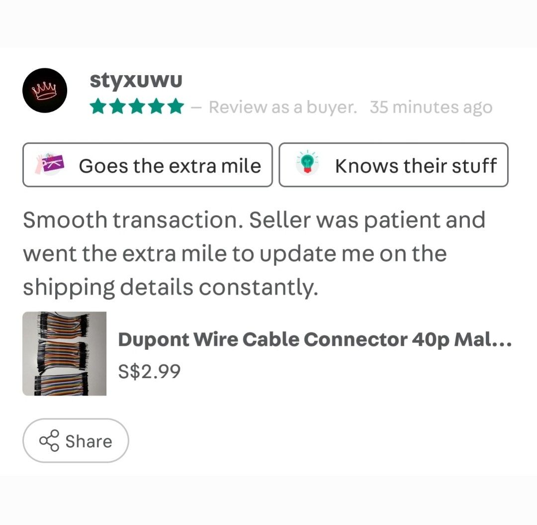 Dupont Wire Cable Connector 40 Wires Per Cable Male Female Electronics ...