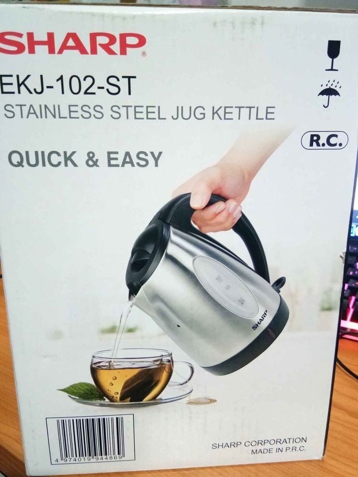 Electric Jug Kettle 1.0L (EKJ-102-ST) SHARP, TV & Home Appliances ...