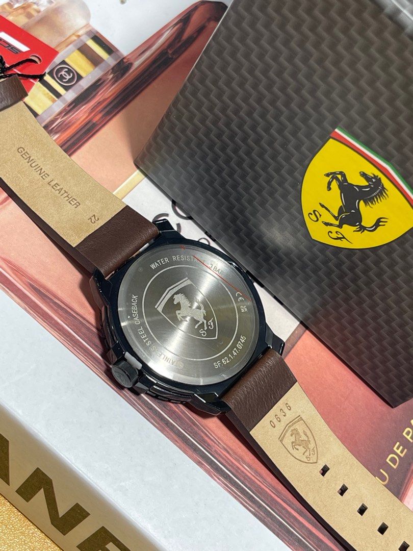 Ferrari men's brown watch, Men's Fashion, Watches & Accessories ...