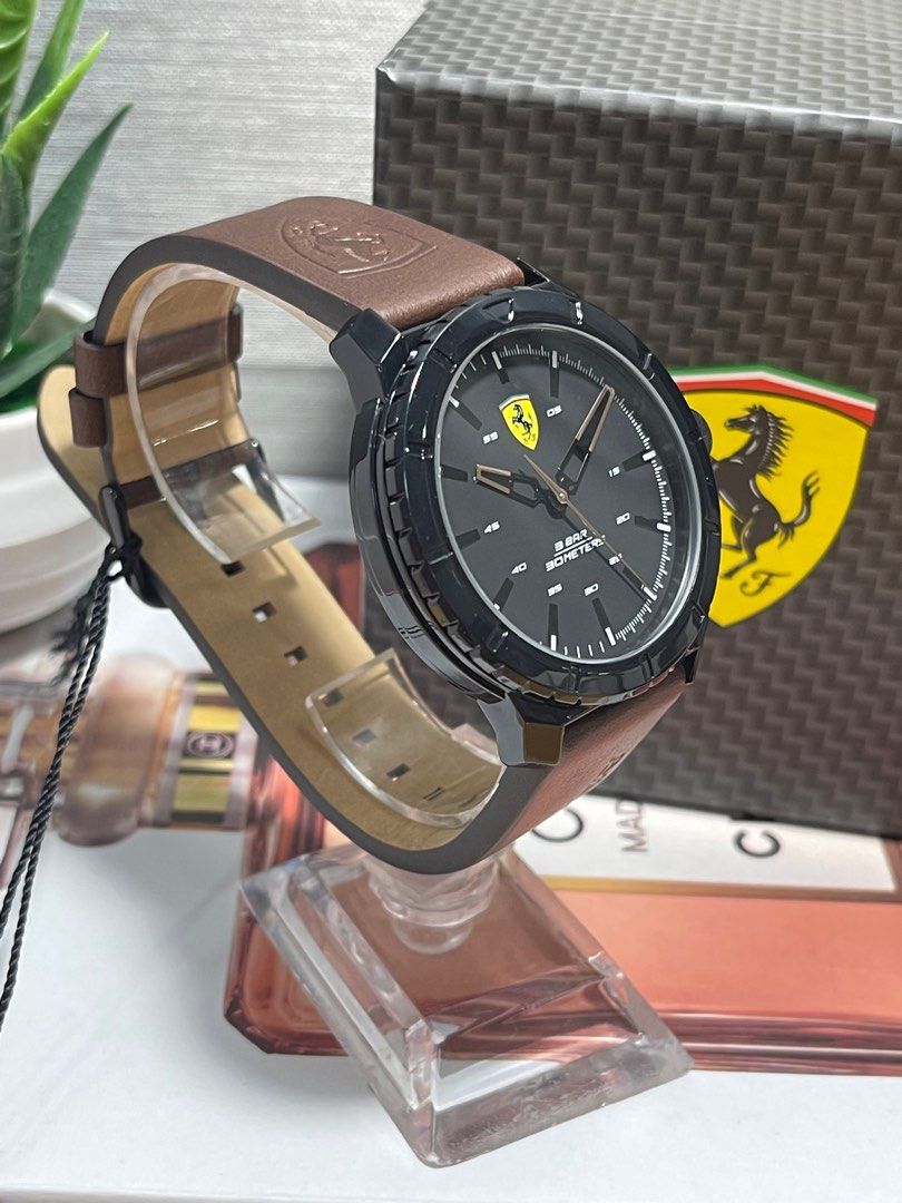 Ferrari men's brown watch, Men's Fashion, Watches & Accessories ...