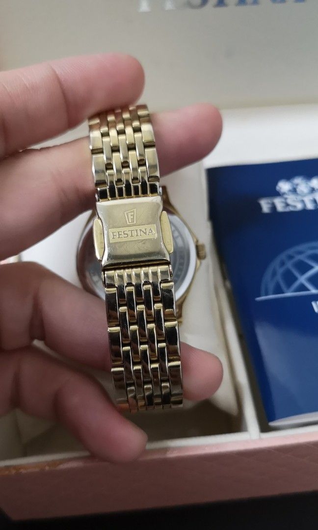 Festina Classic Yellow Gold Toned Steel, Women's Fashion, Watches ...