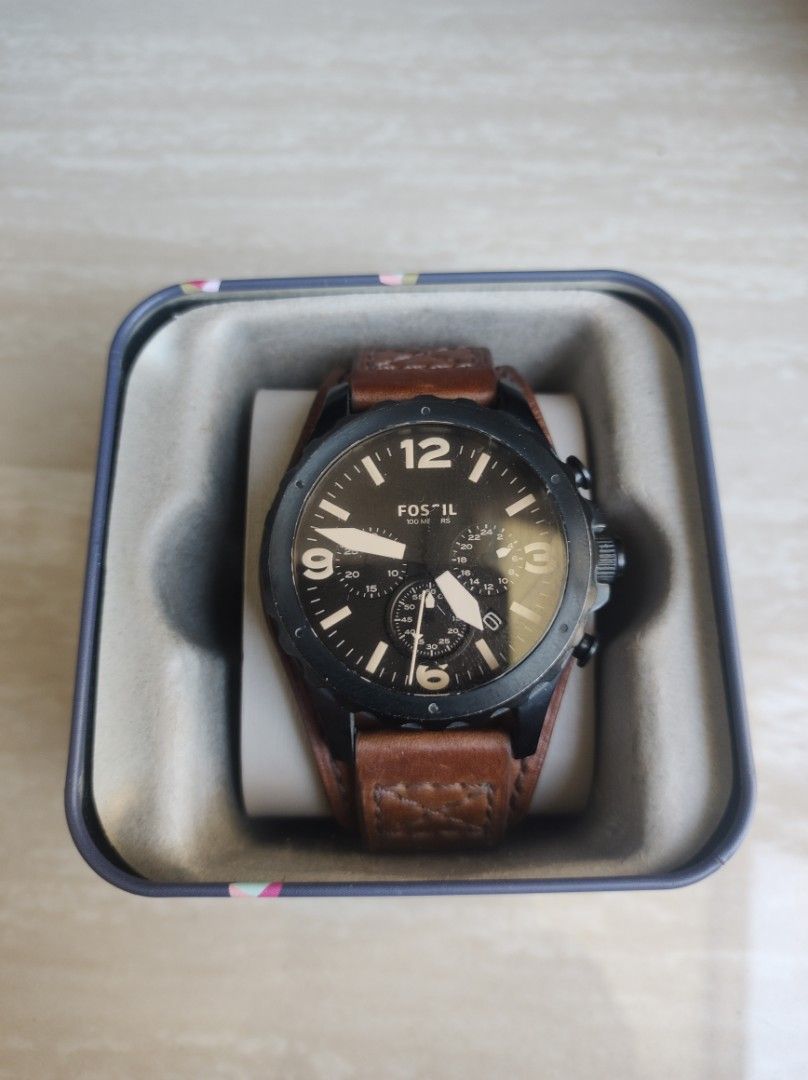 Fossil Nate Chronograph Watch, Men's Fashion, Watches & Accessories ...