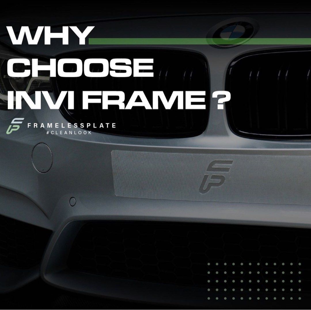 Frameless License Plate Holder, Car Accessories, Car Plates on Carousell