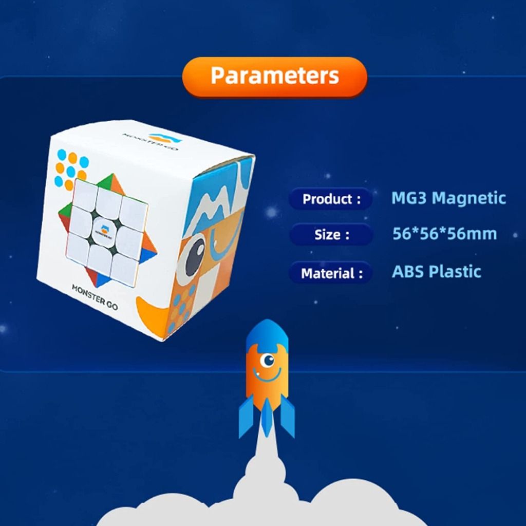 GAN Monster Go Cube EDU 3x3 Magnetic Speed Cube MG3 Cube Magic Cube Educational Puzzles Toys for ...