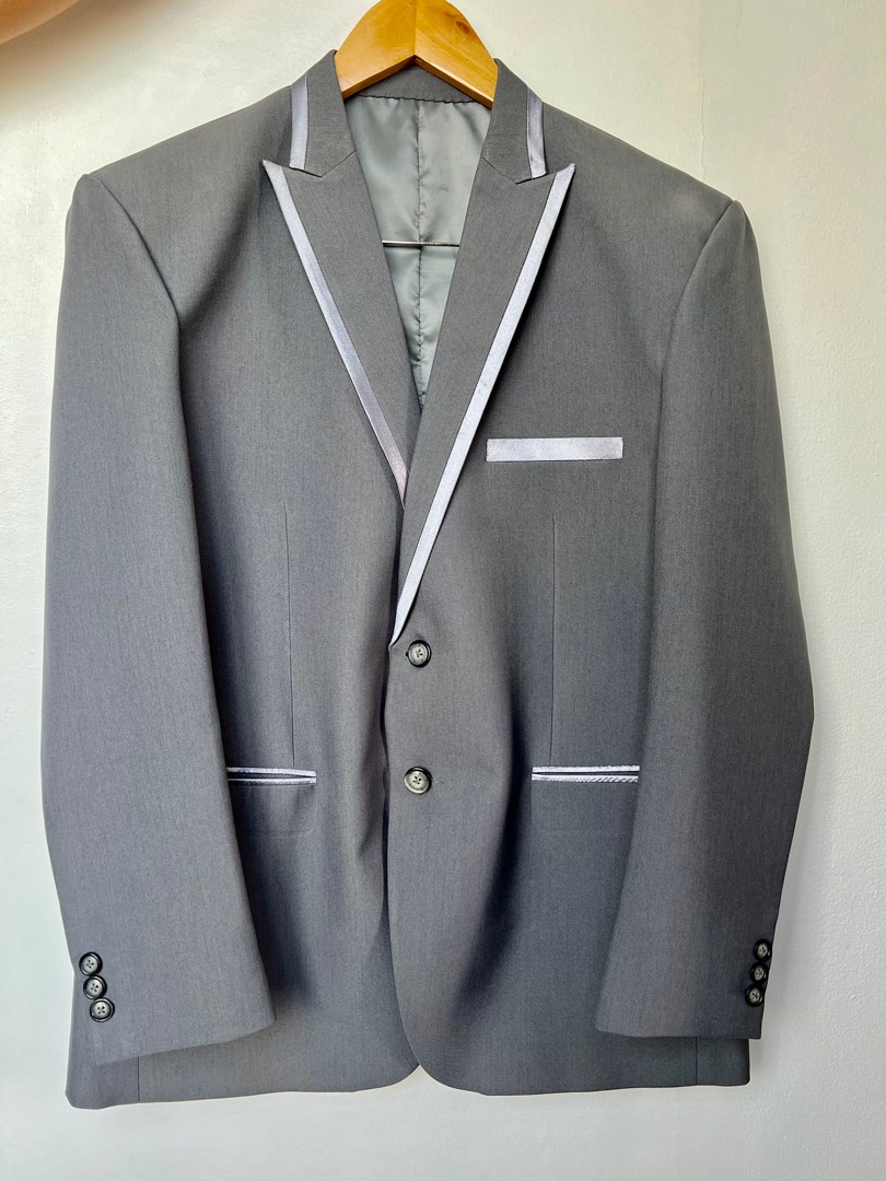 Gray tuxedo coat formal attire for men groom wedding entourage, Men's ...
