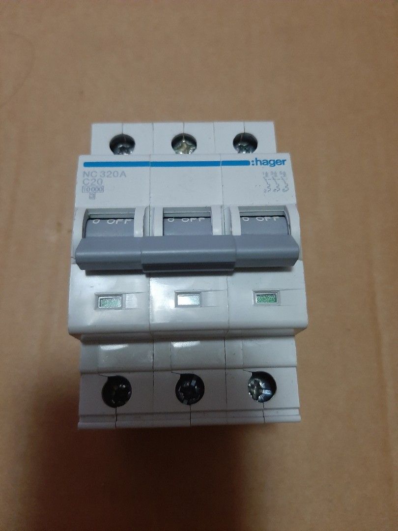 Hager MCB 20A 3P 2P MCB, Everything Else on Carousell