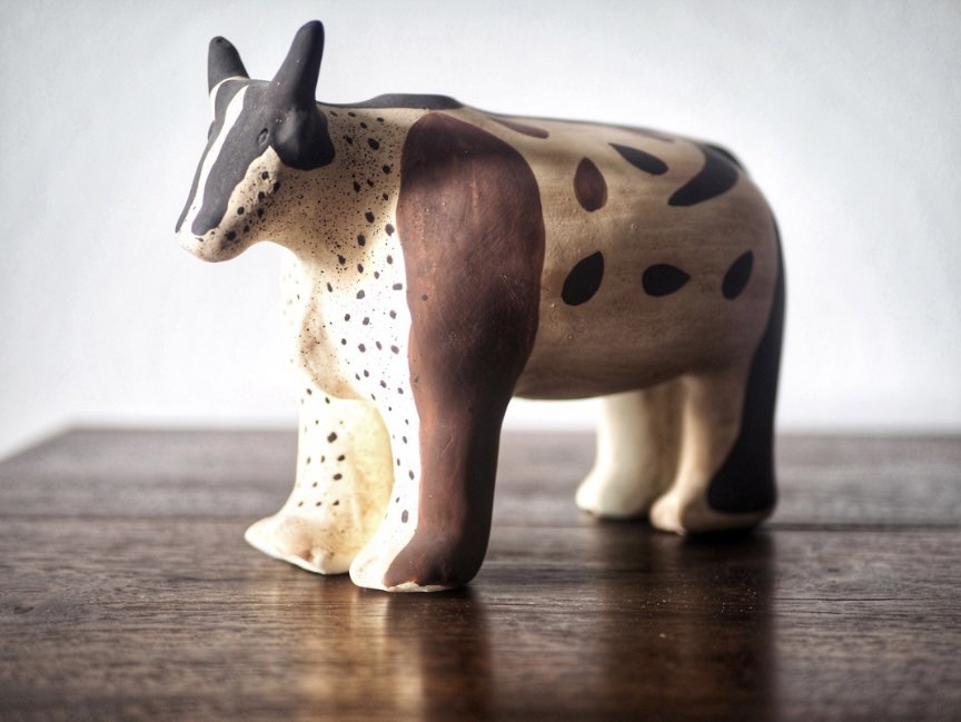Hand Painted Clay Bull Figure - Met Museum Collection, Furniture & Home ...