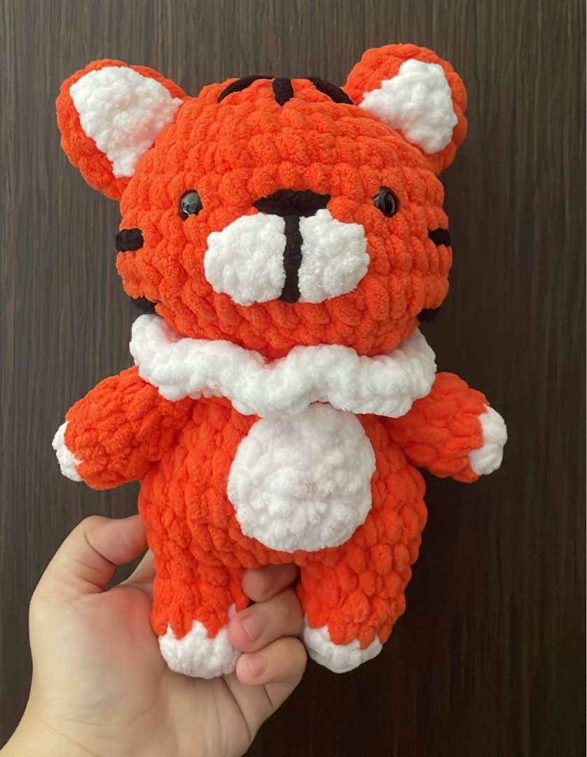 Handmade customised crochet tiger, Hobbies & Toys, Stationery & Craft ...