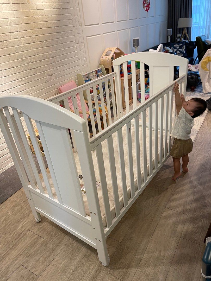 Happy Cot Convertible baby Cot, Babies & Kids, Baby Nursery & Kids ...