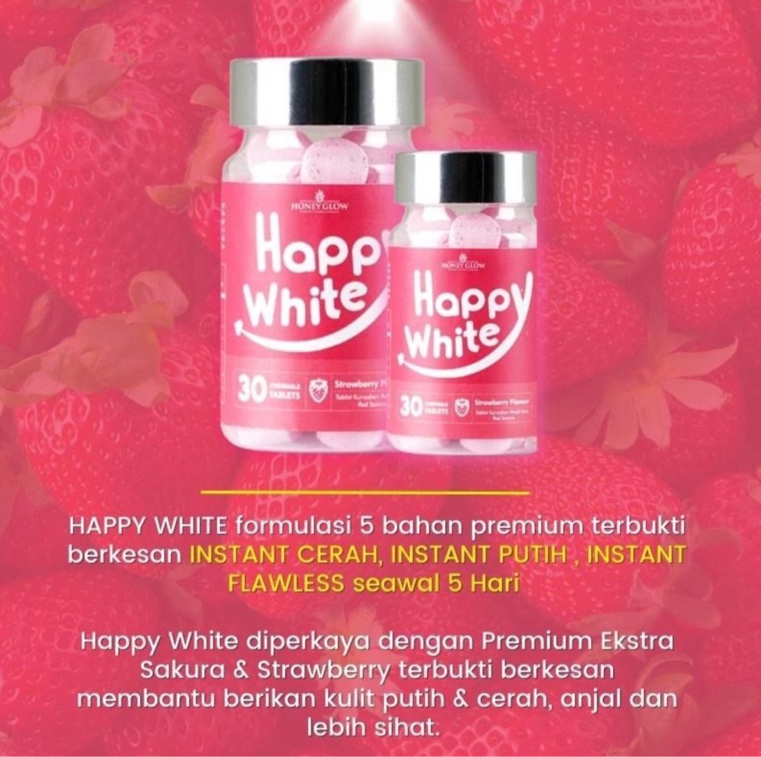 Happy White Supplement, Beauty & Personal Care, Face, Face Care on ...