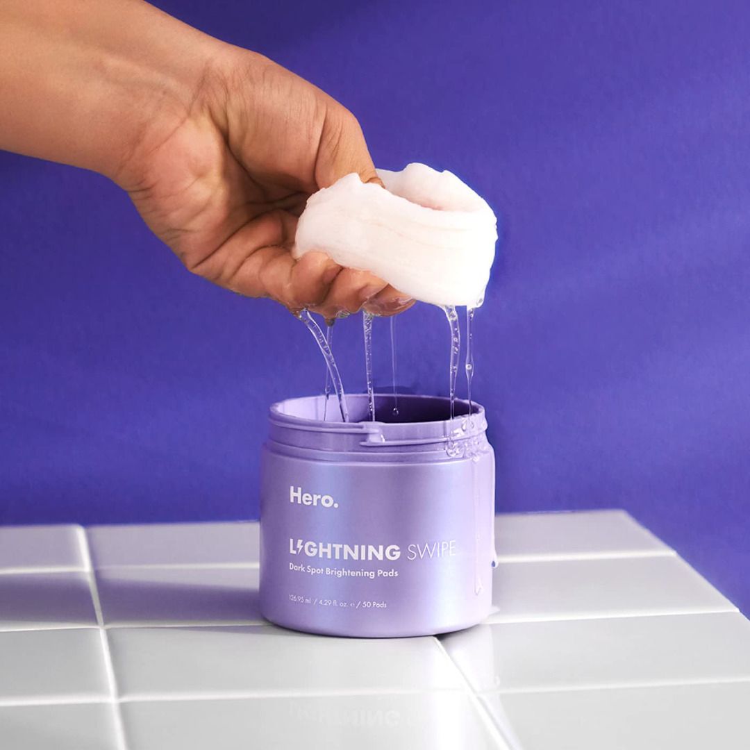 Hero Cosmetics Lightning Swipe, Dark Spot Brightening Pads, 126.95ml/50 ...