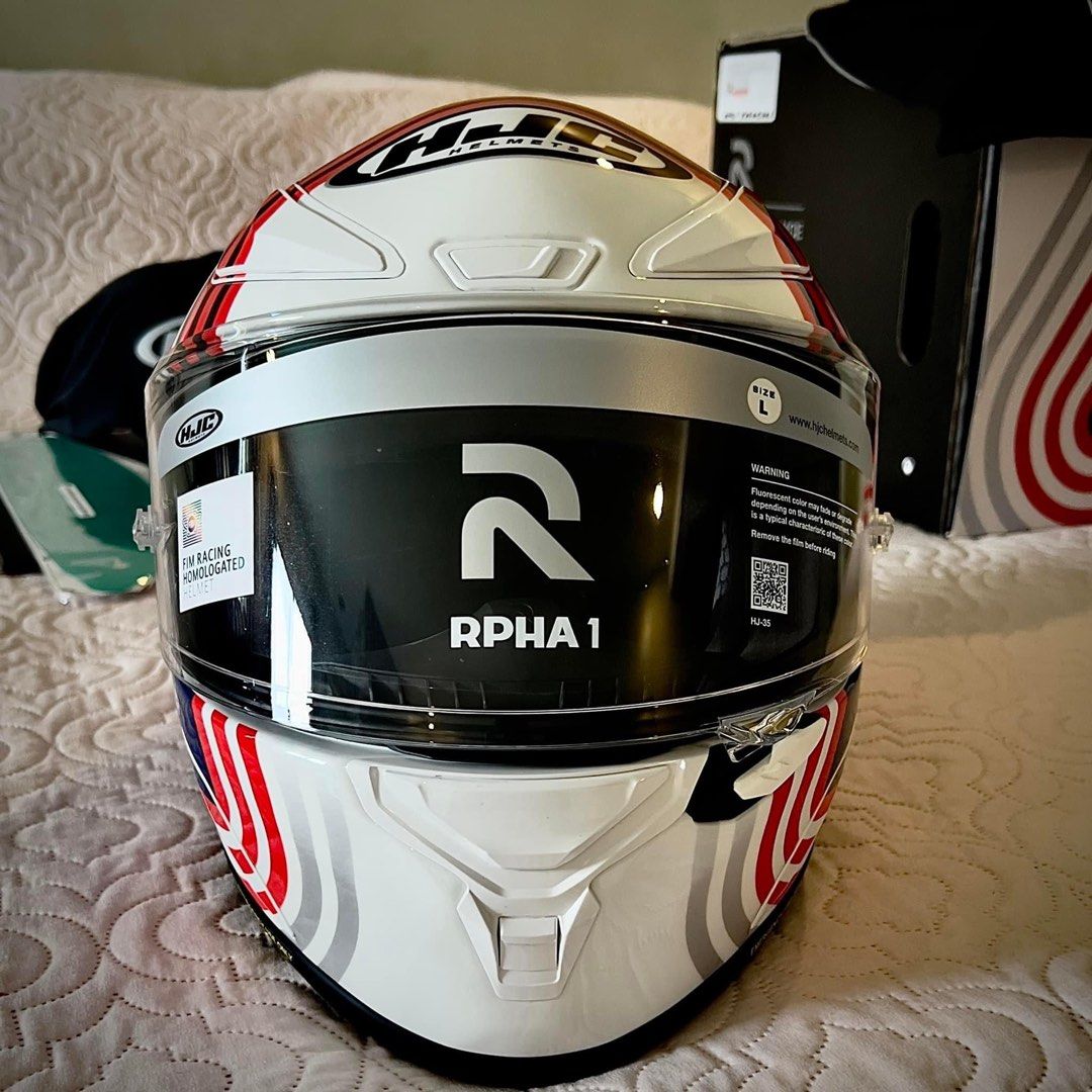 HJC RPHA 1 Red Bull Austin GP (Large), Motorbikes, Motorbike Parts ...