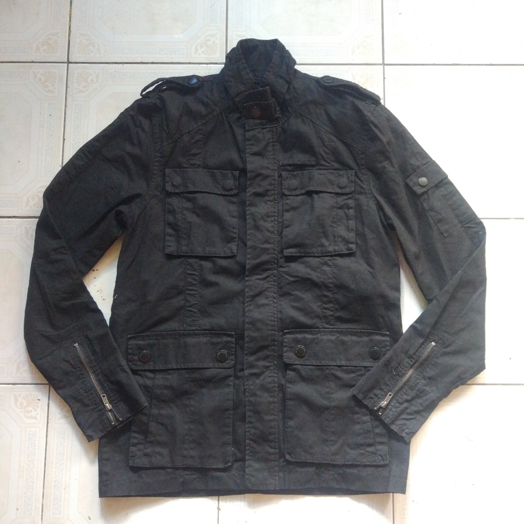 H&M Military Jacket M, Men's Fashion, Coats, Jackets and Outerwear on ...