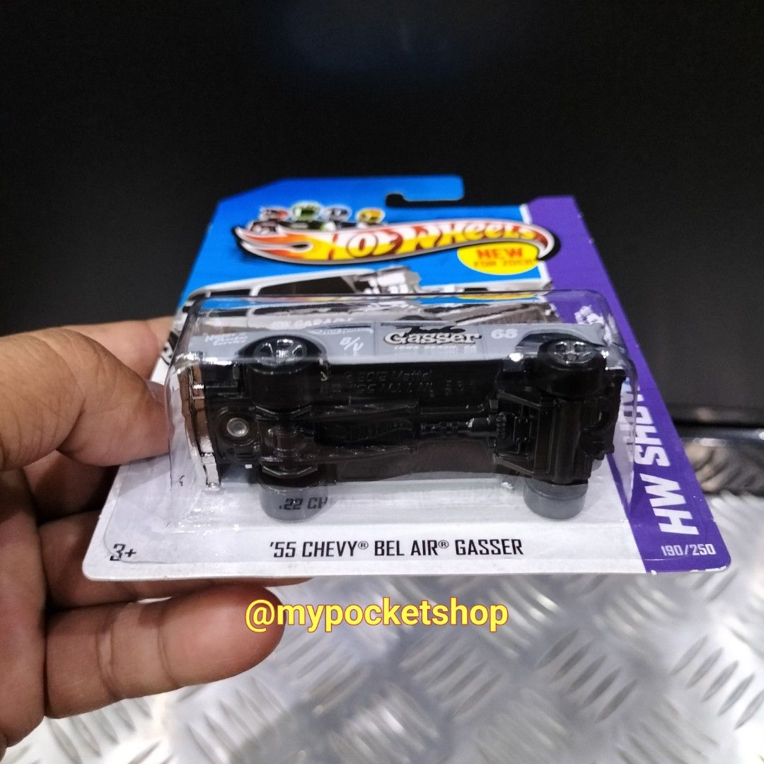 (RESERVED) Hot Wheels '55 CHEVY BEL AIR GASSER - Primer Grey / Tuske ...