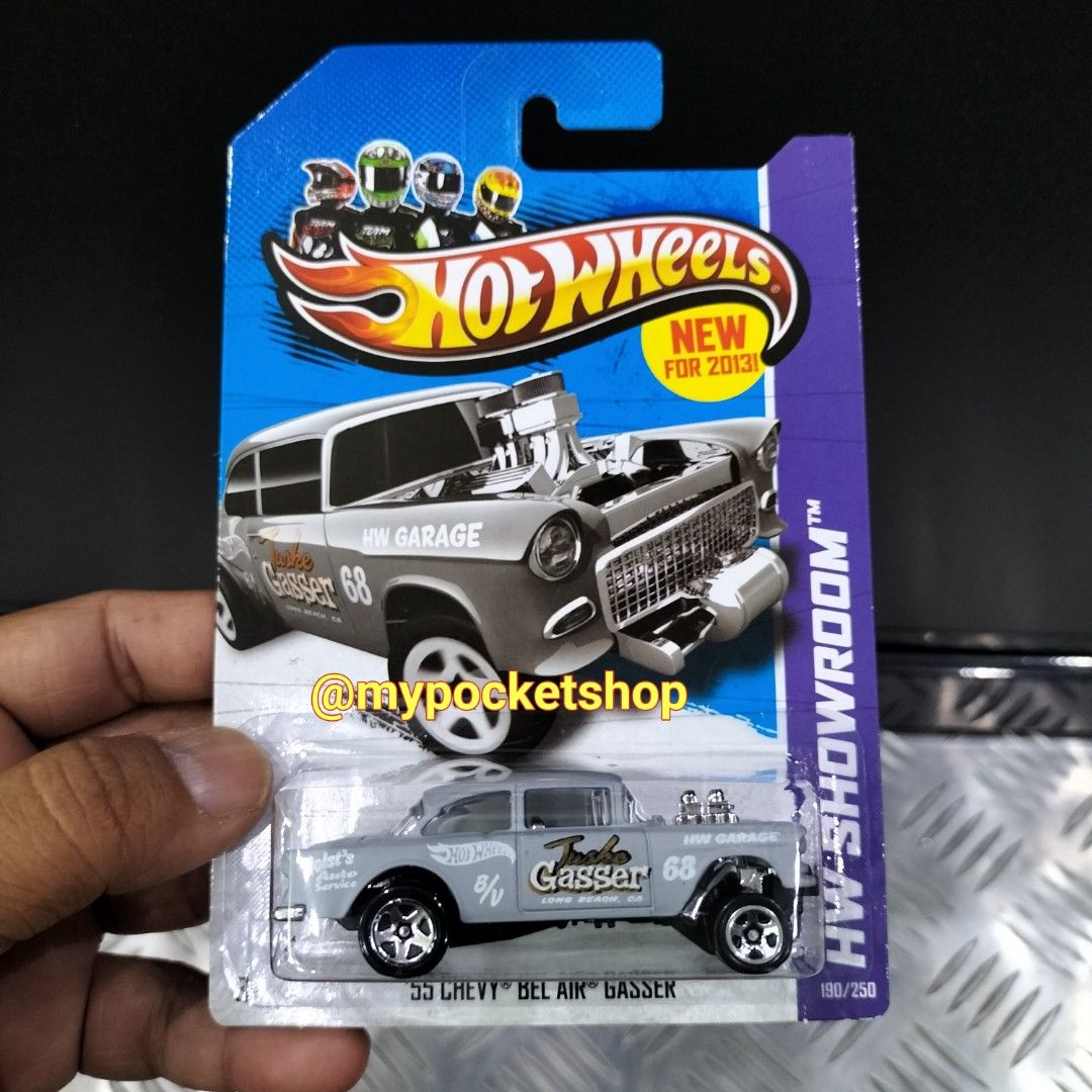 (RESERVED) Hot Wheels '55 CHEVY BEL AIR GASSER - Primer Grey / Tuske ...