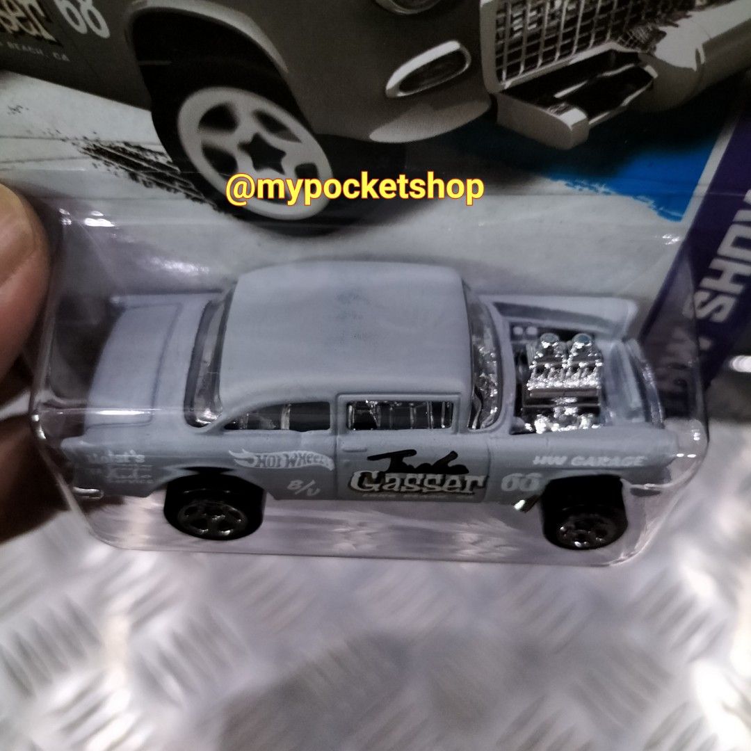 (RESERVED) Hot Wheels '55 CHEVY BEL AIR GASSER - Primer Grey / Tuske ...