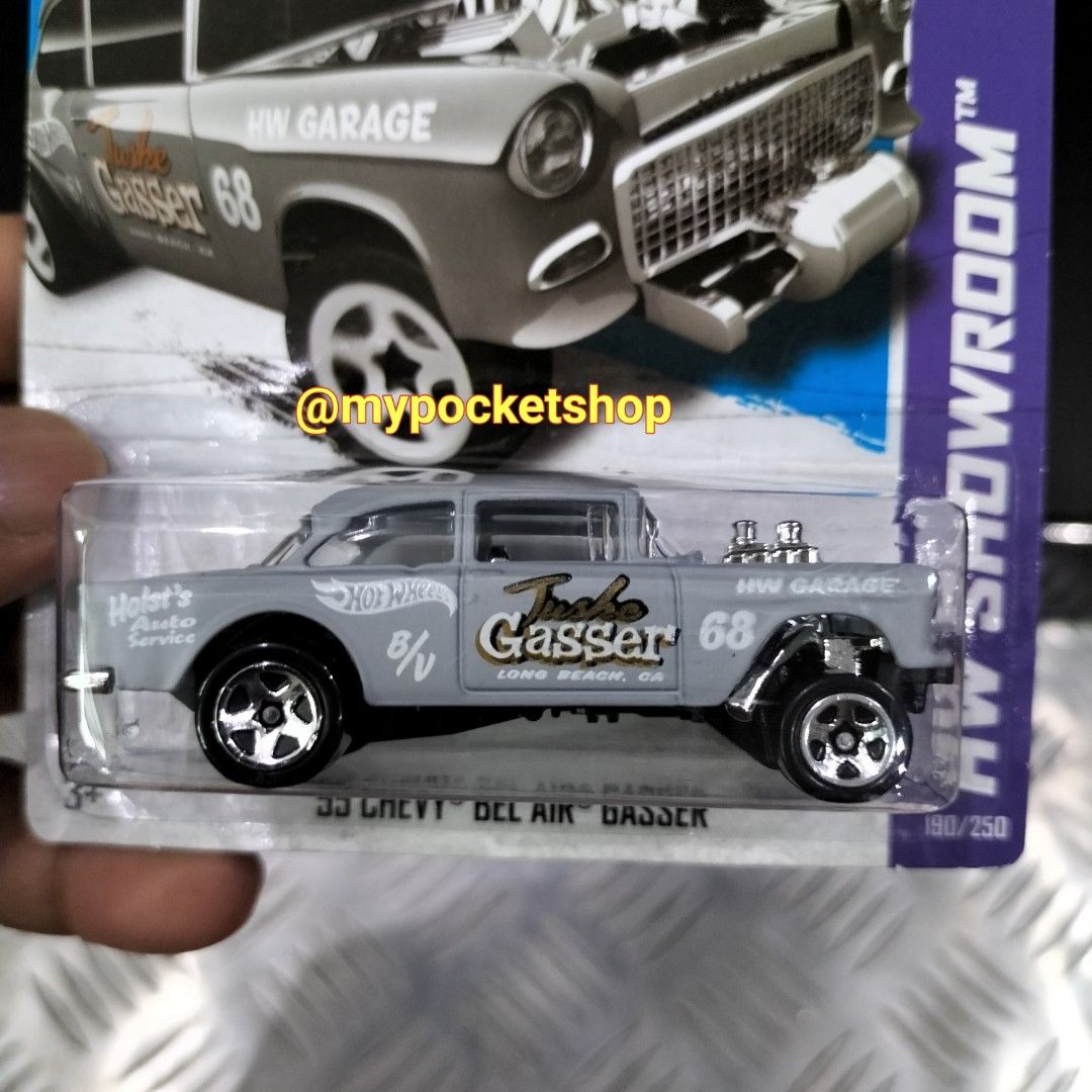 (RESERVED) Hot Wheels '55 CHEVY BEL AIR GASSER - Primer Grey / Tuske ...