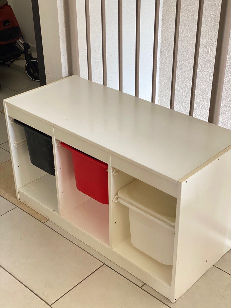 IKEA Trofast shelf with container drawers, Furniture & Home Living ...