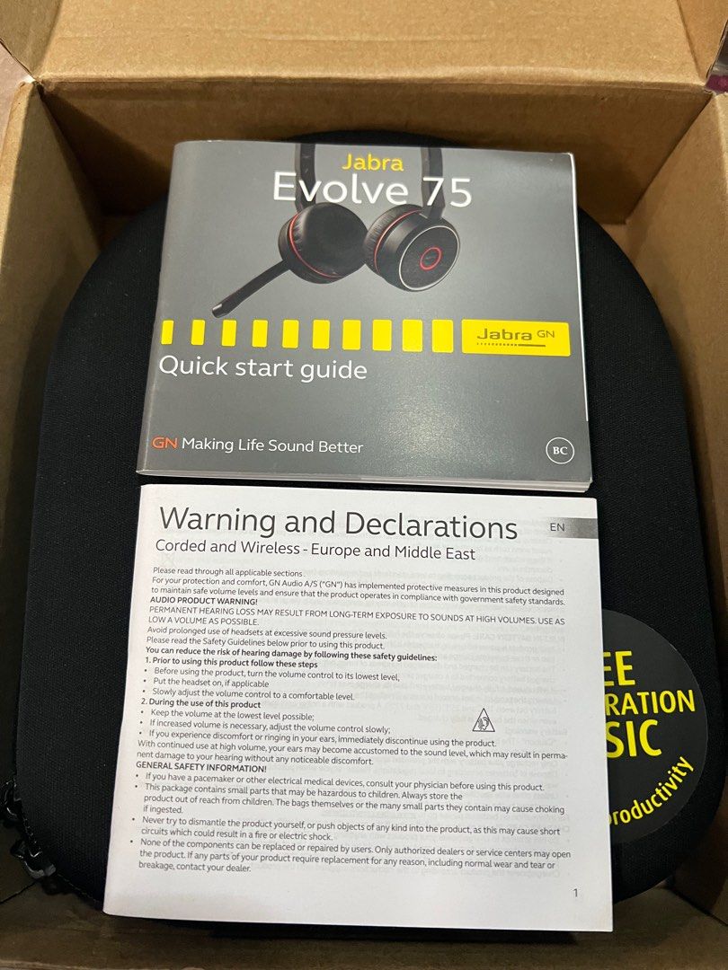 Jabra Evolve 75, Audio, Headphones & Headsets on Carousell