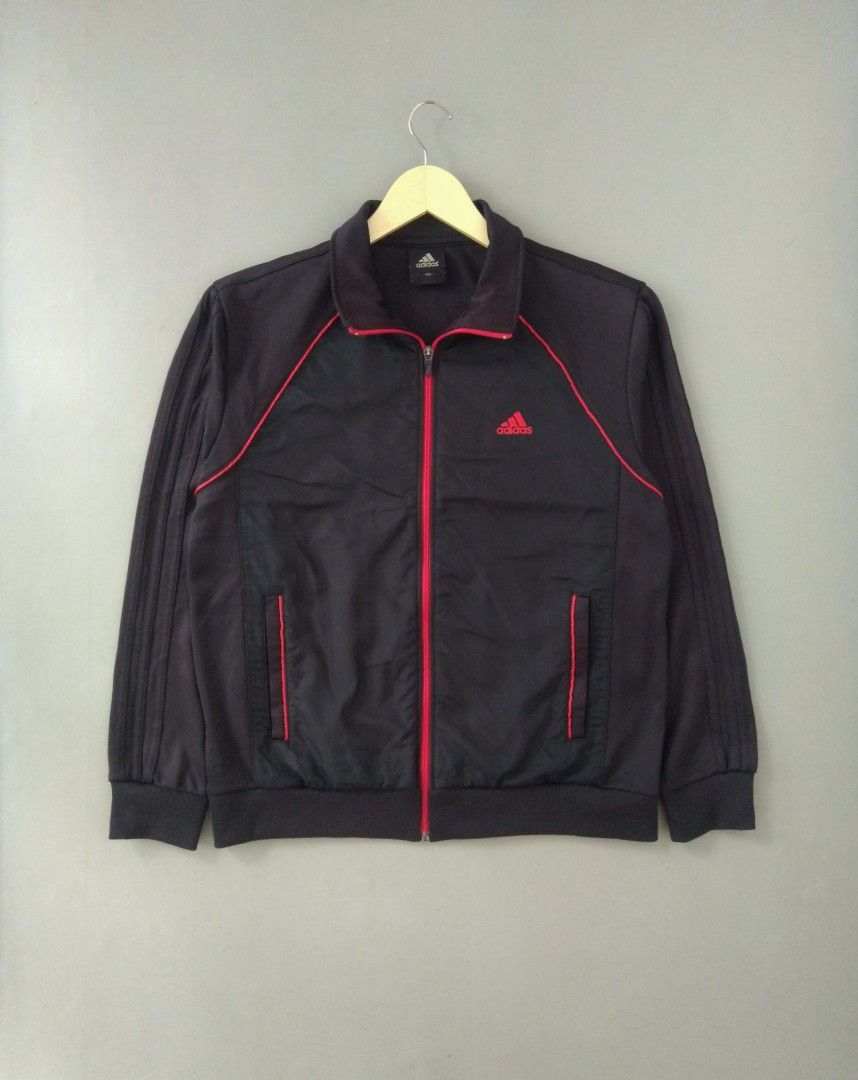 Jaket tracktop Adidas hitam hyundai original second, Fesyen Pria, Pakaian , Baju Luaran di Carousell