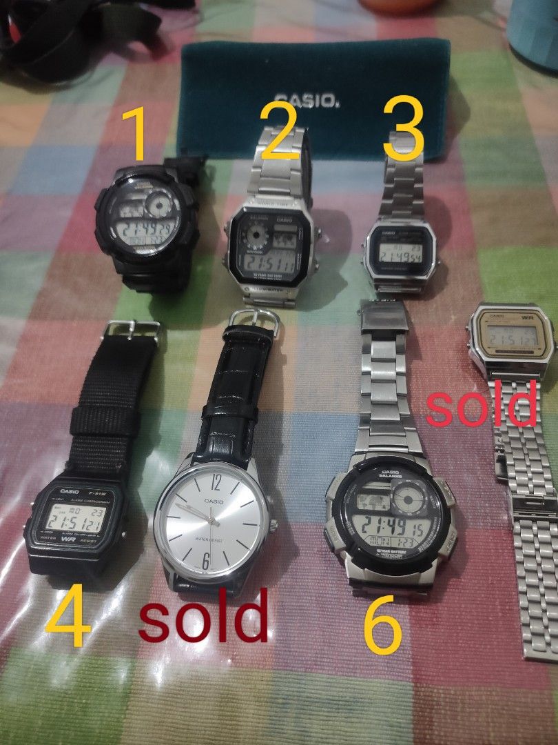 Jam casio koleksi original, Fesyen Pria, Jam Tangan di Carousell