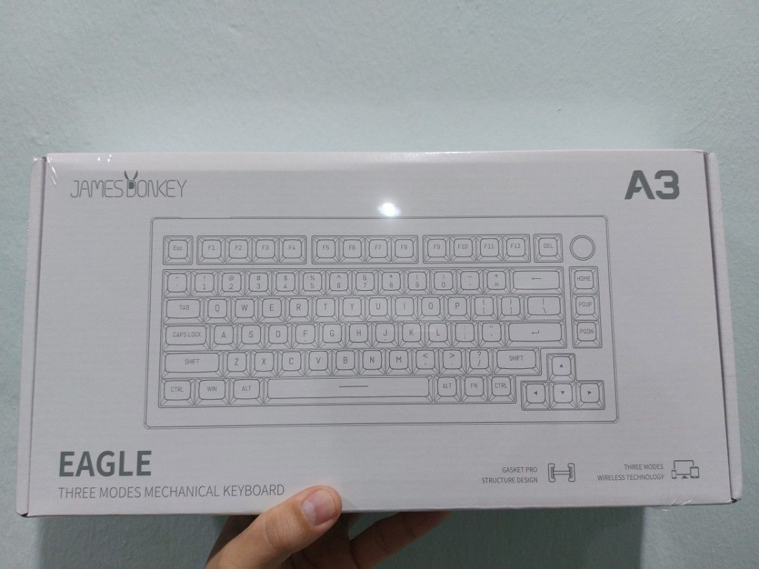 James Donkey A3 Black - RGB 75% gasket mount barebones kit, Computers ...