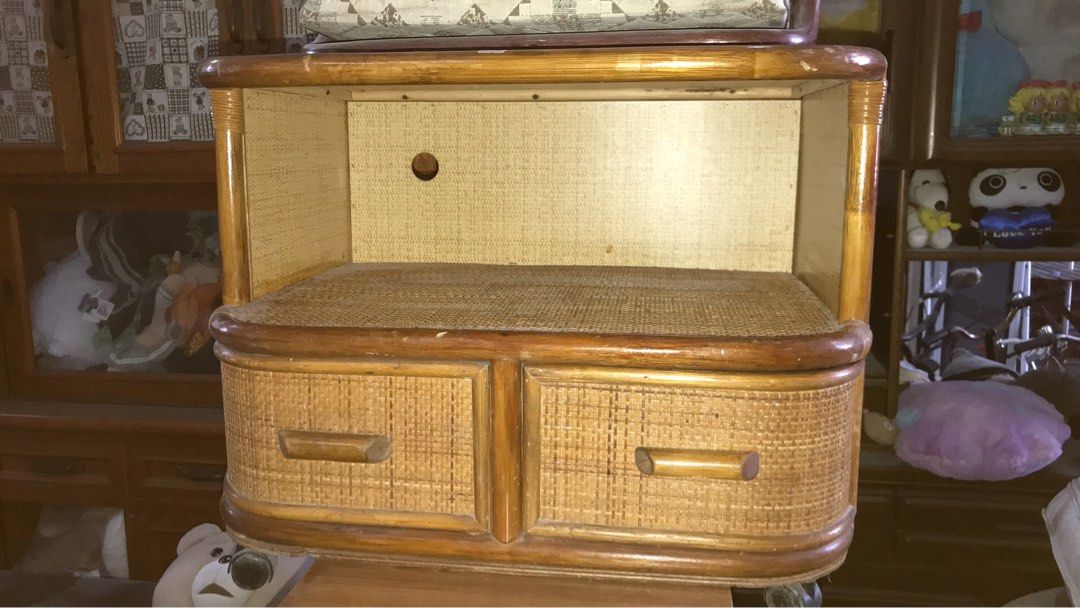 JAPAN RATTAN TV CONSOLE DRAWER, Furniture & Home Living, Furniture, TV ...