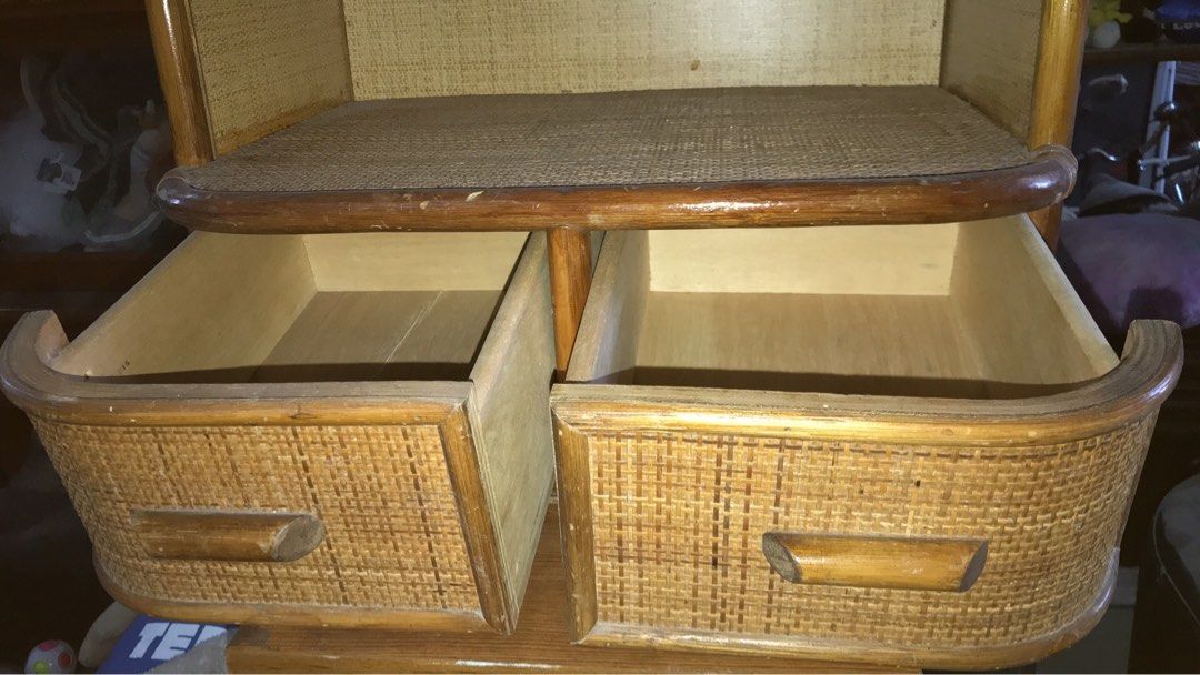 JAPAN RATTAN TV CONSOLE DRAWER, Furniture & Home Living, Furniture, TV ...