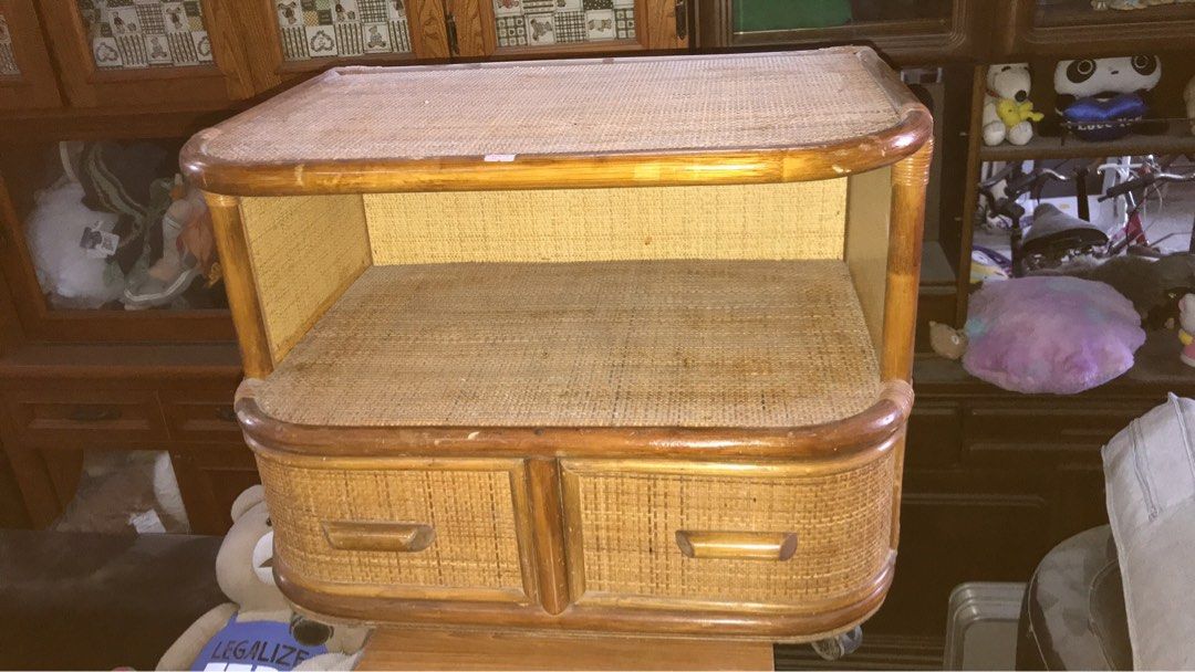 JAPAN RATTAN TV CONSOLE DRAWER, Furniture & Home Living, Furniture, TV ...