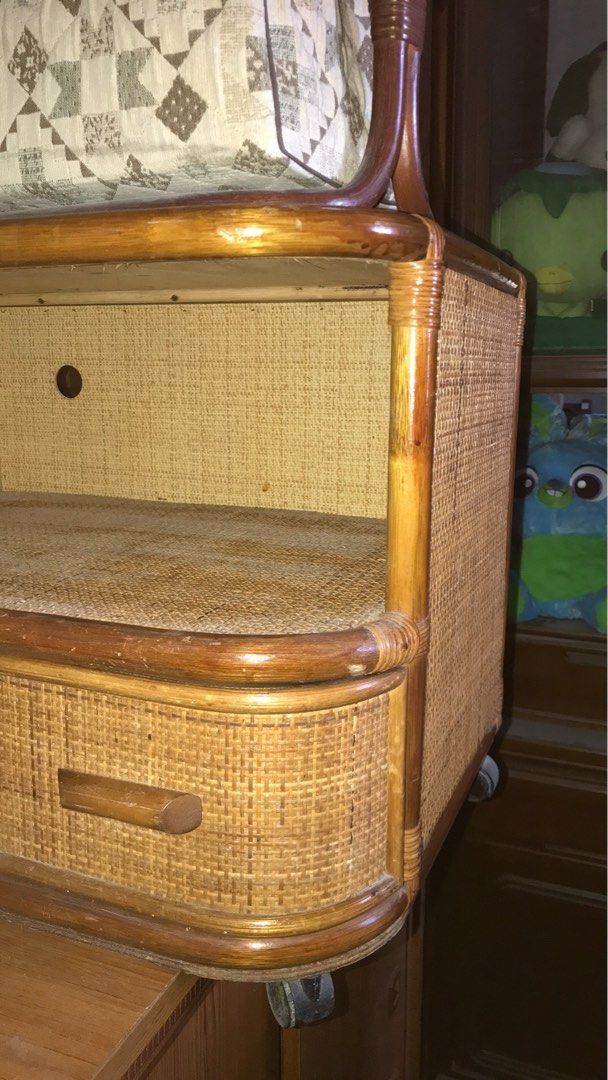 JAPAN RATTAN TV CONSOLE DRAWER, Furniture & Home Living, Furniture, TV ...