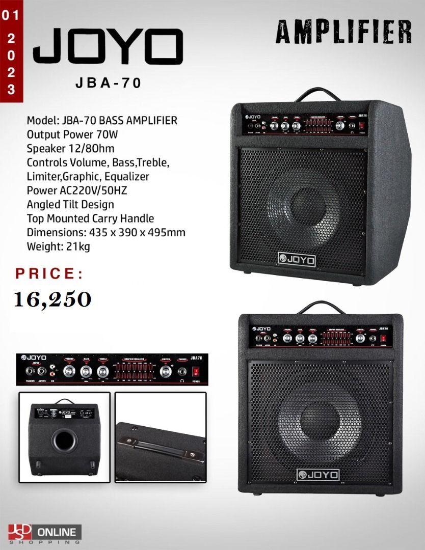 Joyo ( JBA - 70 ) Bass Amplifier, Audio, Soundbars, Speakers & Amplifiers on Carousell