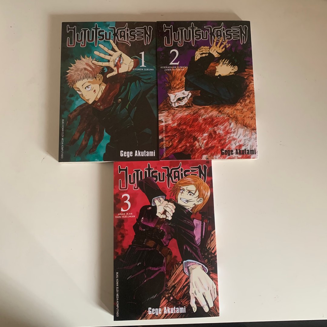 Jujutsu Kaisen 1-3 satu set, Buku & Alat Tulis, Komik dan Manga di ...