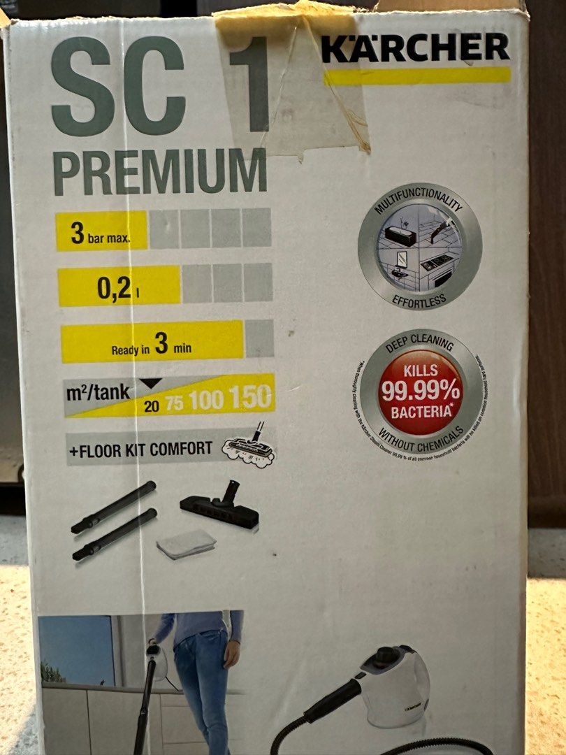 Karcher steam cleaner SC1 Premium with floor kit, Furniture & Home ...