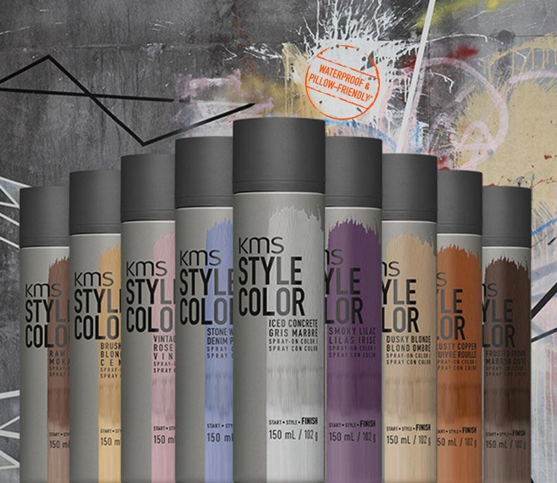 KMS Style Color Temporary Spray on Hair Dye Colour in Inked Blue ...