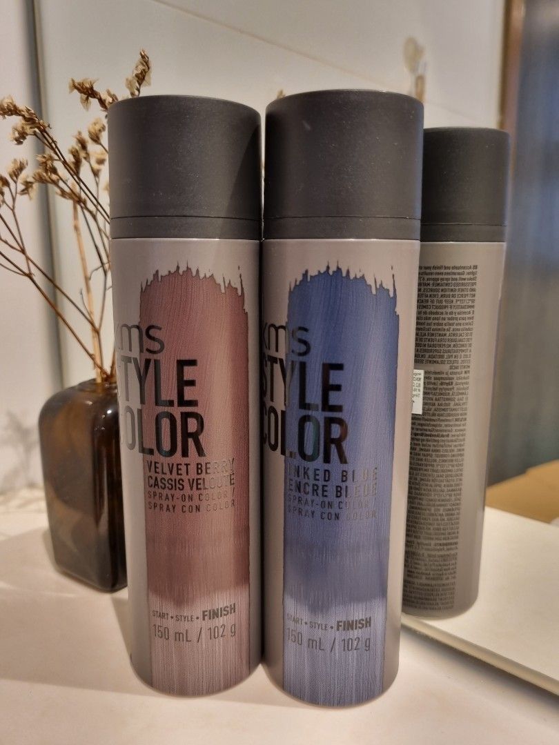 KMS Style Color Temporary Spray on Hair Dye Colour in Inked Blue ...