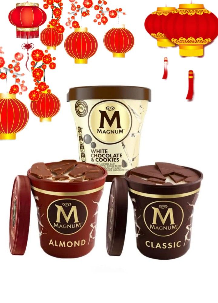 Magnum Pint Ice Cream, Food & Drinks, Chilled & Frozen Food on Carousell