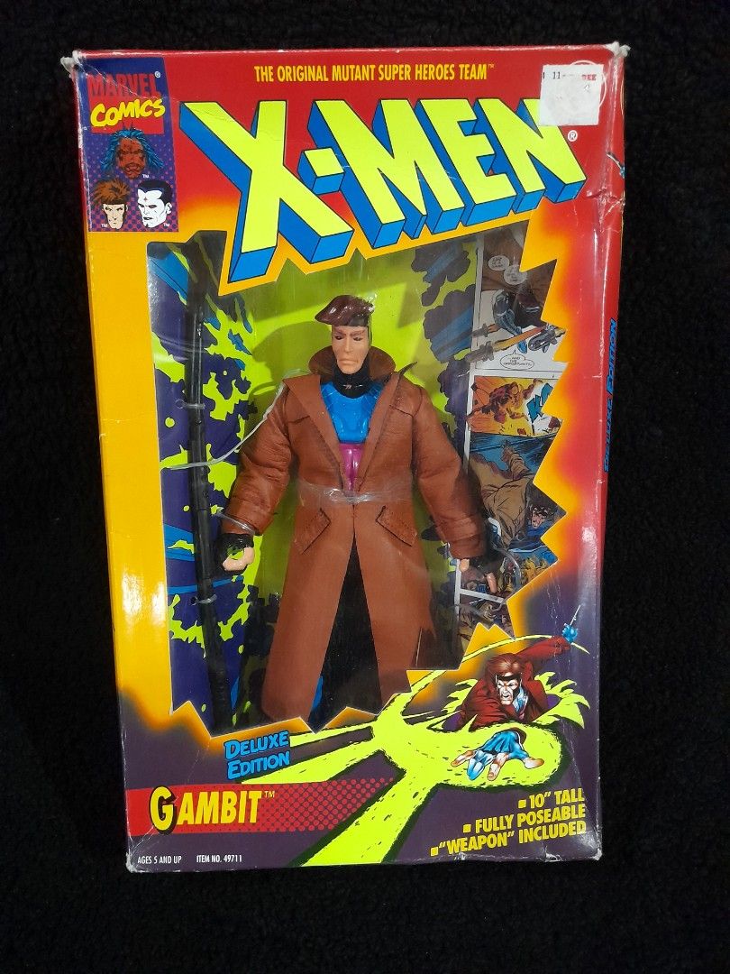Marvel X-Men Gambit (1994) Toy Biz Deluxe Poseable 10 Inch Figure ...