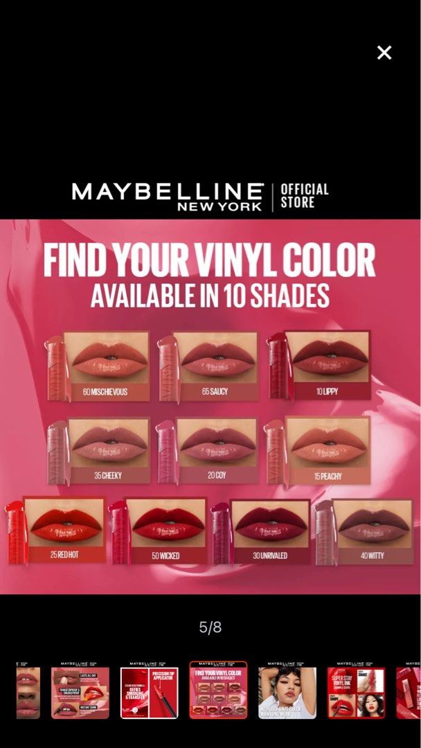 maybelline superstay vinyl ink 65 saucy, Beauty & Personal Care, Face ...