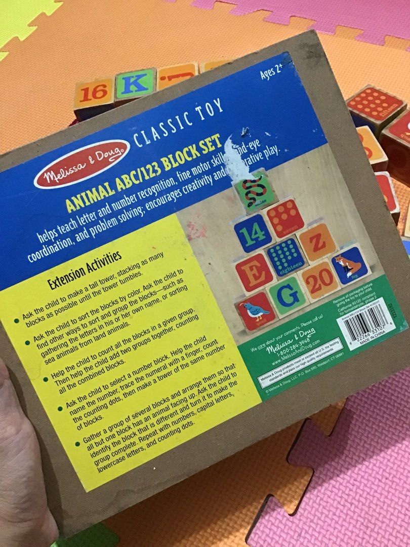 MELLISA AND DOUG ABC NUMBER BLOCK SET, Hobbies & Toys, Toys & Games on ...