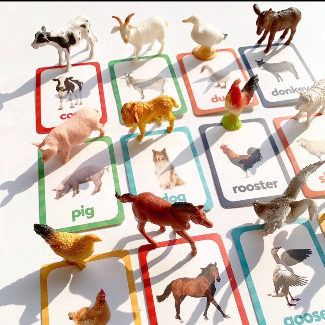 Miniature Animals Match Cards, Babies & Kids, Infant Playtime on Carousell