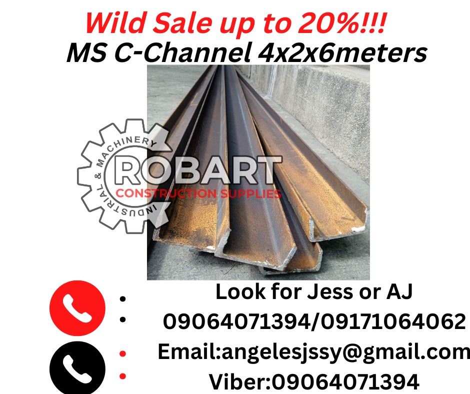 MS C CHANNEL 4 X 2 X 6 METERS, Commercial & Industrial, Construction ...