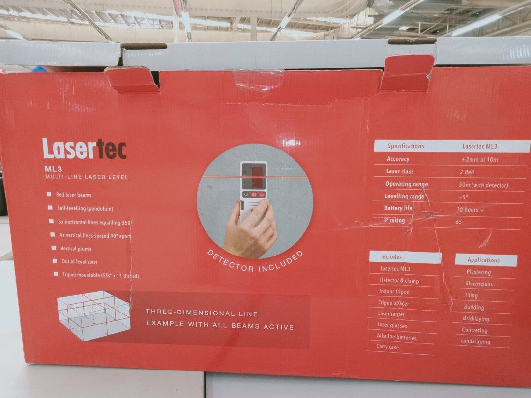MULTI-LINE LASER LEVEL. ML3. LASERTEC, Commercial & Industrial ...