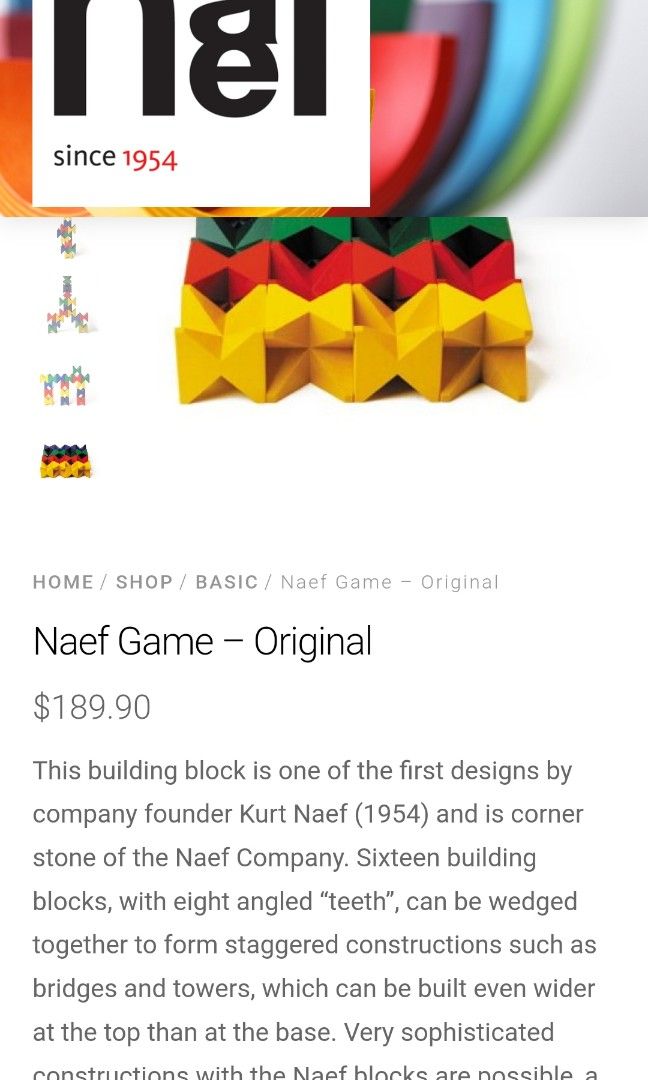 Naef Spiel Wooden Building Blocks, Hobbies & Toys, Toys & Games on ...