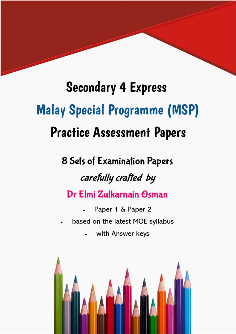 O Level Malay Special Programme (MSP) 1133 Practice Papers (PDF Soft ...