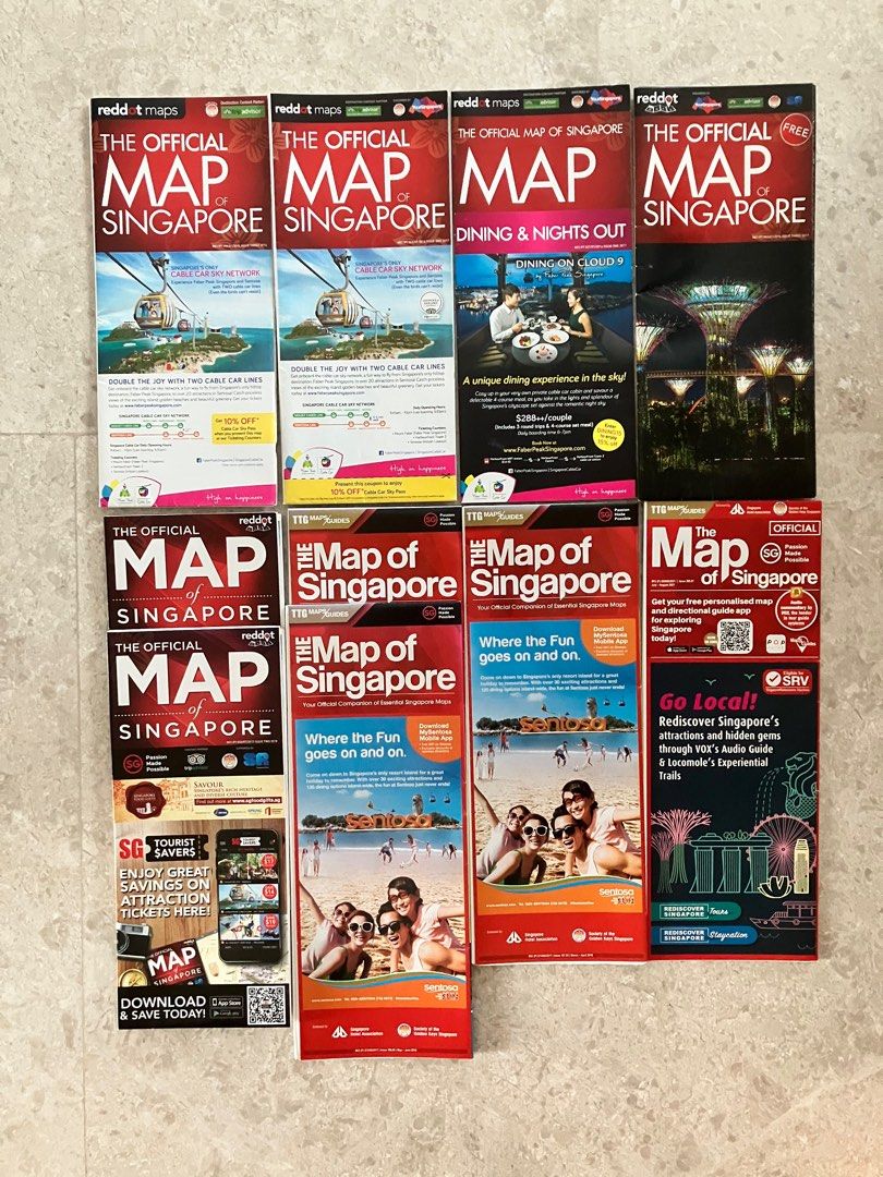 Old Maps of Singapore, Hobbies & Toys, Books & Magazines, Travel & Holiday Guides on Carousell