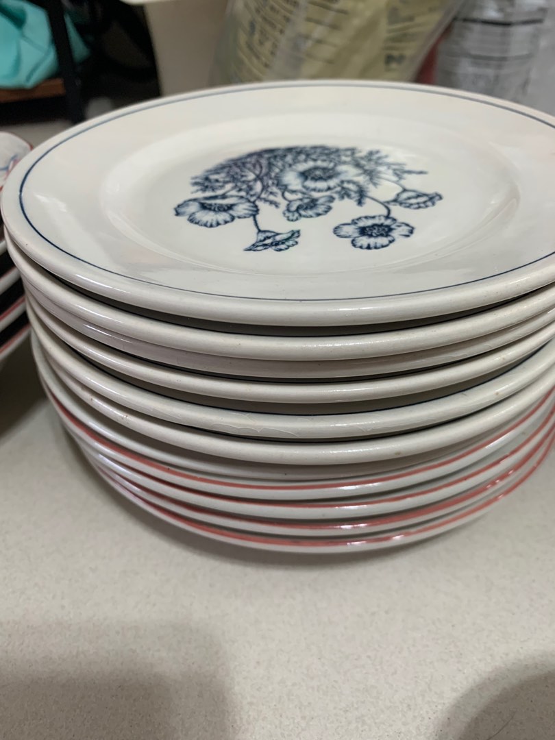 Old school plates and bowls, Furniture & Home Living, Kitchenware ...